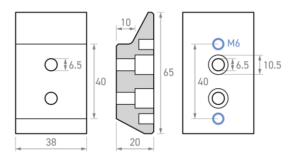 William Optics Riser Block for 51 Ring | M-BK51-BL – All-Star Telescope ...
